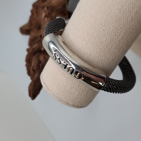 Guess | Jewelry | Guess Silver Mesh Logo Bracelet | Poshmark
